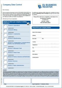 Received an email from EU Business Register 2019/2020?